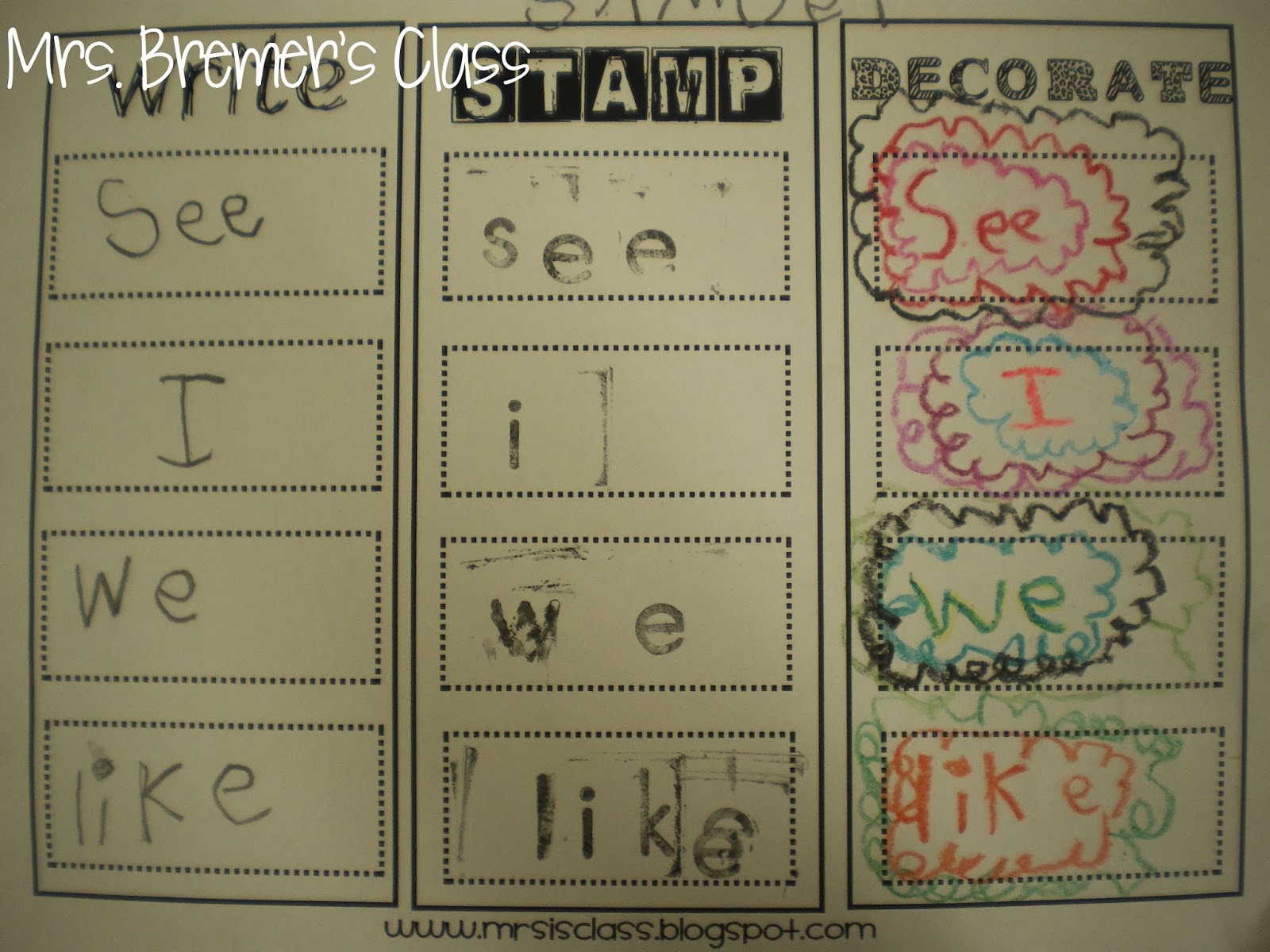 Write-Stamp-Decorate and More Literacy Activities | Mrs. Bremer's Class