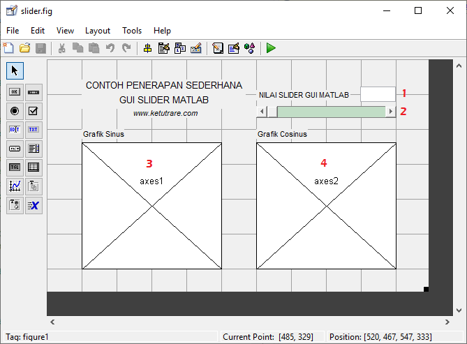 Cara Menggunakan Slider di GUI MATLAB dan Contoh Program - KETUTRARE
