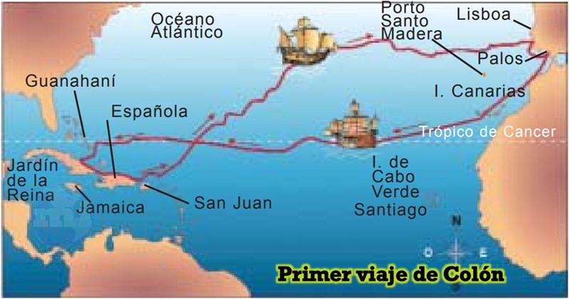 Los viajes de Cristóbal Colón - Mapas