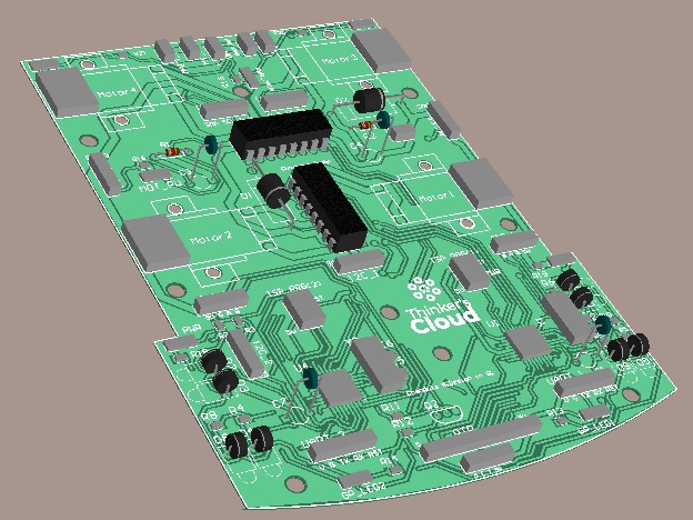 Thinker'sCloud: Designing a Micro Robot on a PCB