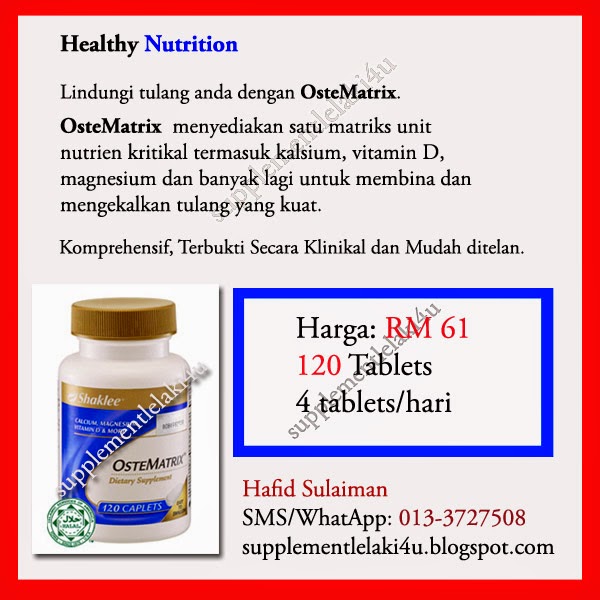 OsteMatrix: Formula Unik Untuk Kekuatan Tulang. | Kesihatan Adalah Anugerah
