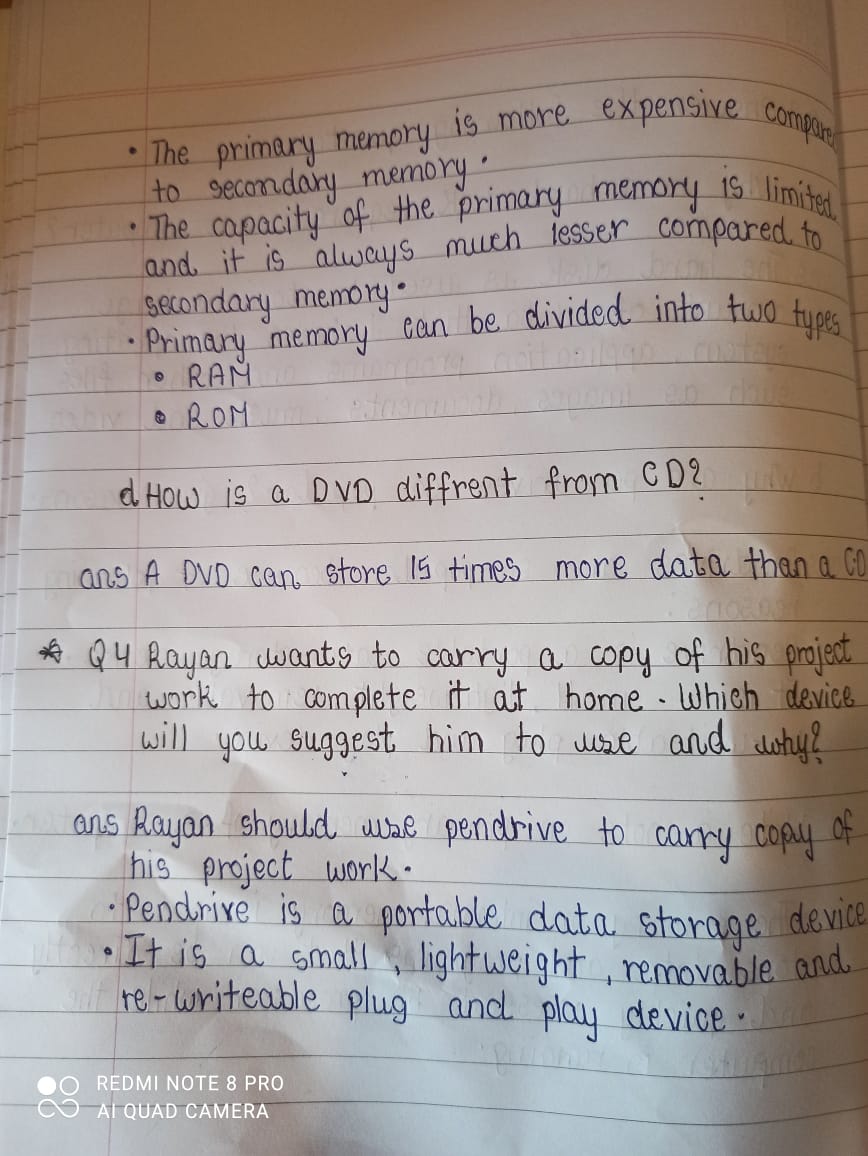 Ch : 1 Computer memory (notebook work)