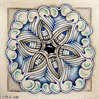100 Days of Zentangle; 7F5R; Square One; Inspired by...; Refresher; New ...