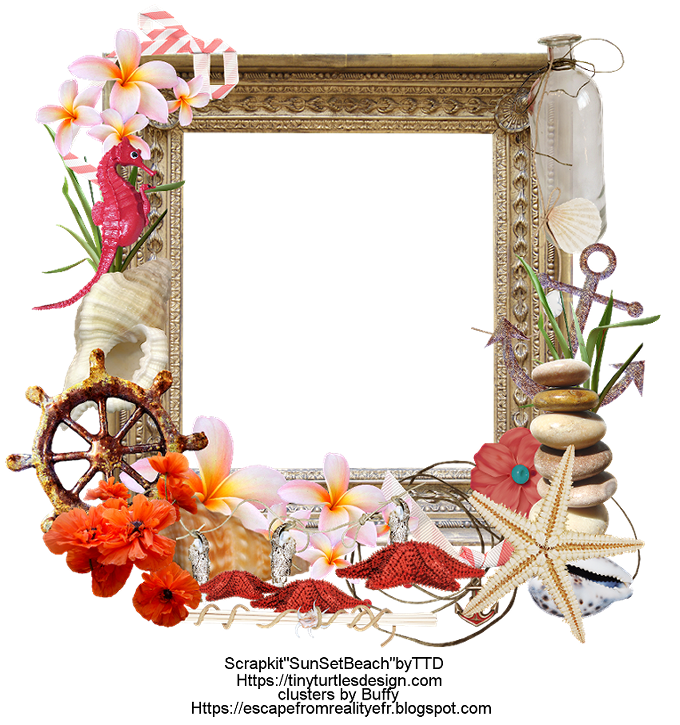 Escape From Reality Blog: FTU Cluster Frames 'Sunset Beach' TTD by Buffy