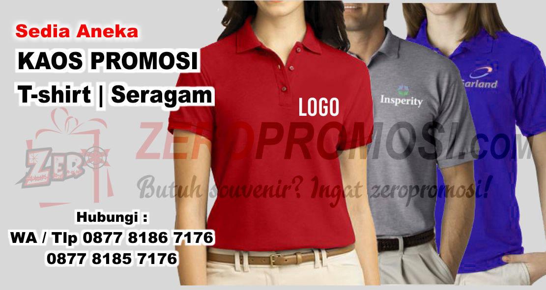 Kaos Promosi, Polo T-shirt Promosi, seragam dan aksesoris | zeropromosi ...
