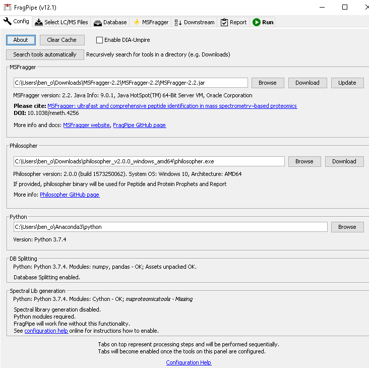 News in Proteomics Research: FragPipe -- MSFragger made a bit more ...