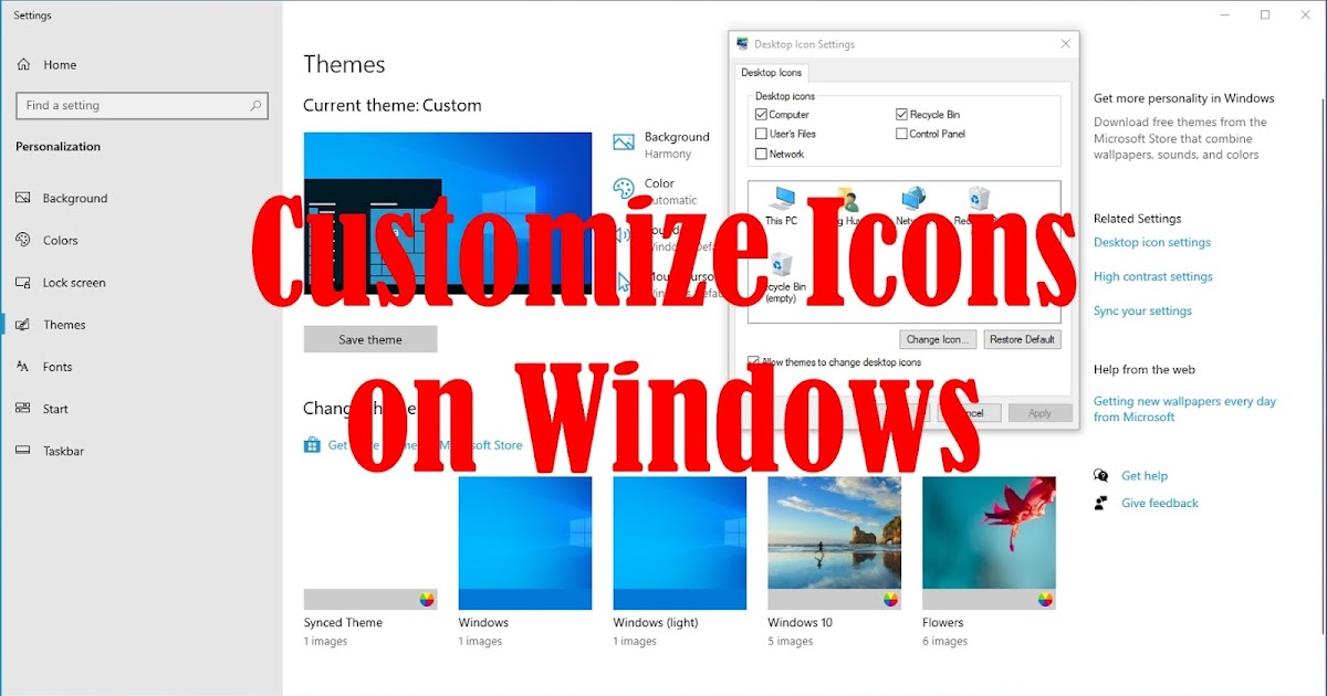 Cách tùy chỉnh các biểu tượng trên Windows - Customize Icons ~ Website Tips