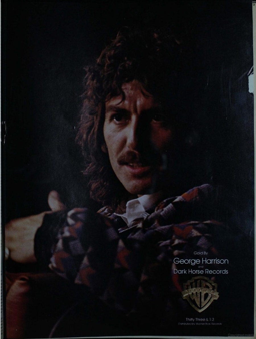 The Beatles In The News: George Harrison - "33 1/3" Record Promotional ...