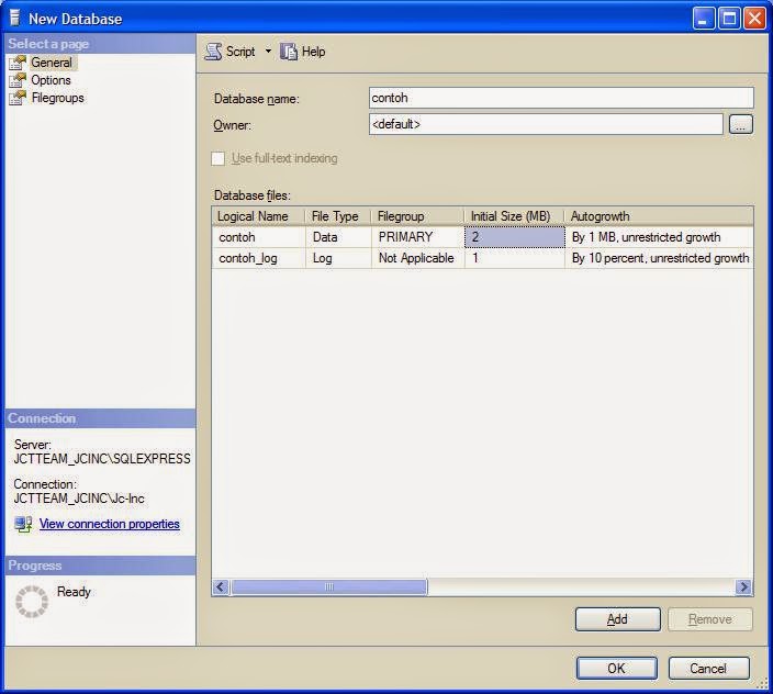 Membuat Database dan table di SQL Server ~ CYBER_HUNTER Membuat Database dan table di SQL Server ~ CYBER_HUNTER