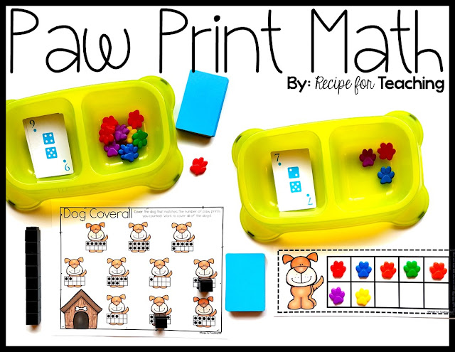 Paw Print Math - Recipe for Teaching