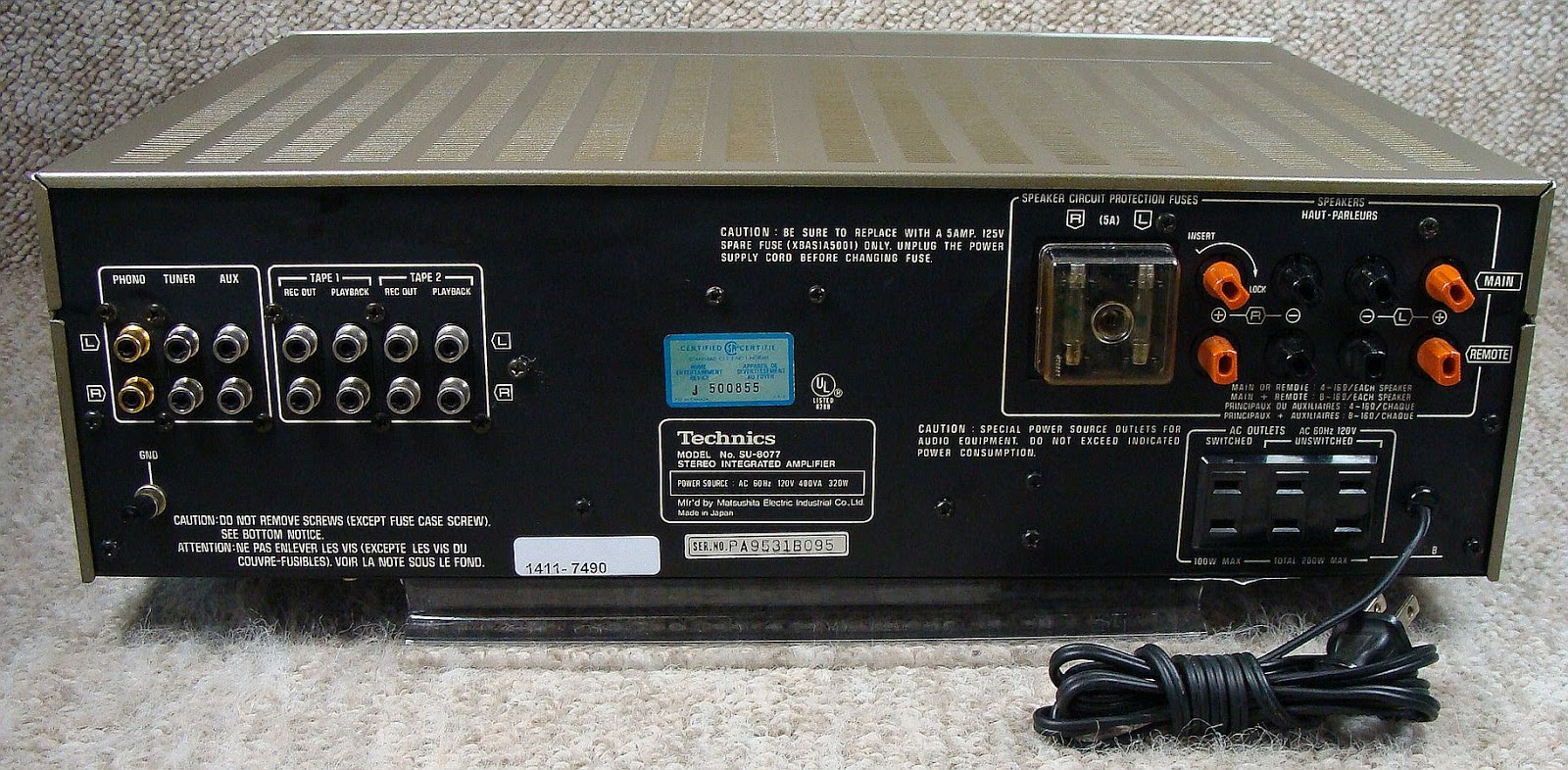 Technics SU-8077 - Integrated Amplifier | AudioBaza