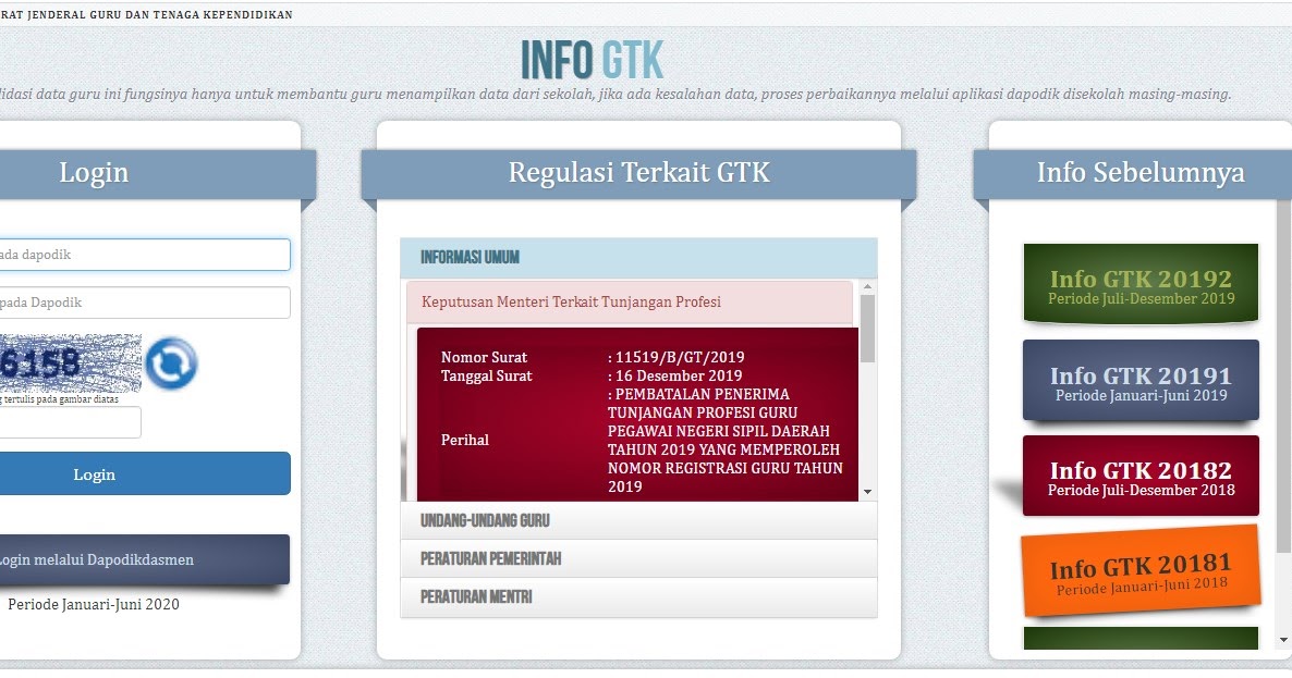 Cara Mudah Membuat Akun PTK dan Cara Login Info GTK Menggunakan Akun ...