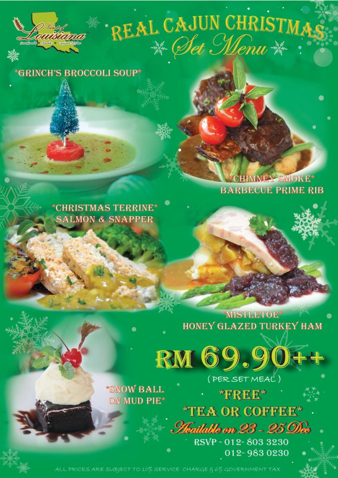 Food Street: Secret of Louisiana Real Cajun Christmas Set Menu