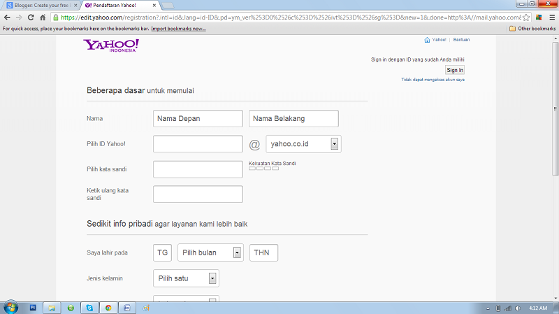Semeton Sidakarya: Cara membuat Email di yahoo Indonesia