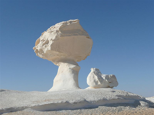 The White Desert (Sahara) is a unique geological phenomenon.