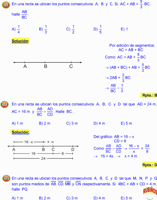 Segmentos Ejemplos y Ejercicios Resueltos pdf