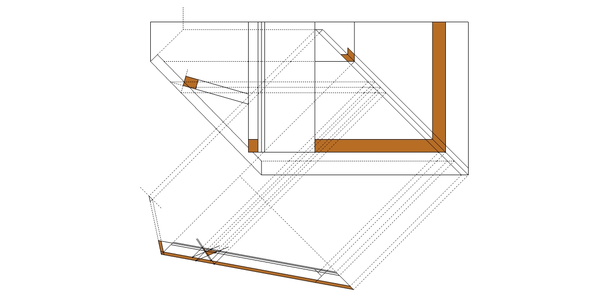 Roof Framing Geometry: Hipped roof with canted center purlins