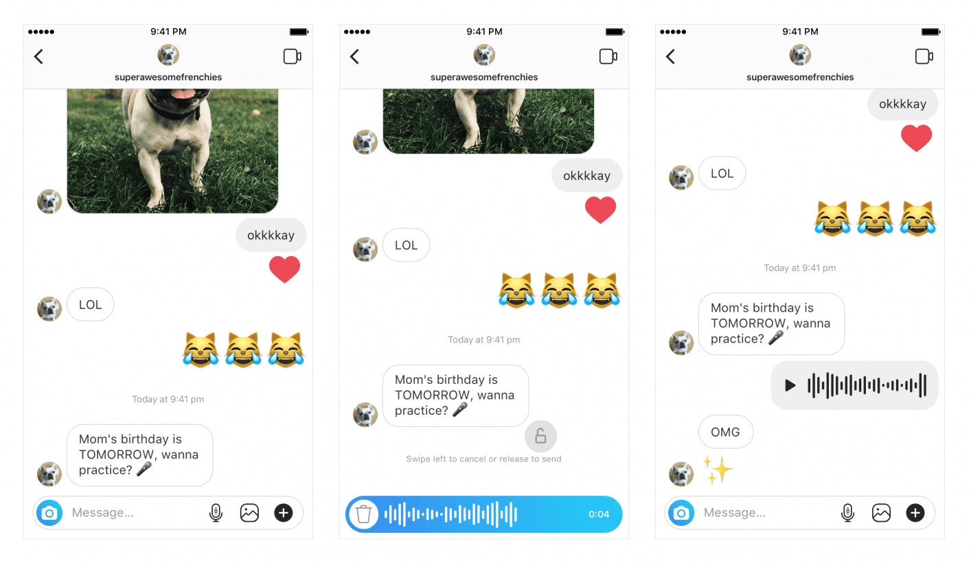 Instagram Launches Voice Messaging Feature