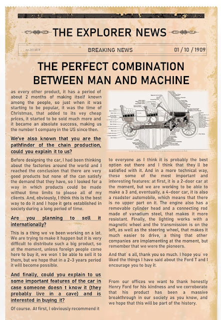 The Historical Newspaper Project: THE EXPLORERS NEWS UNIT 4