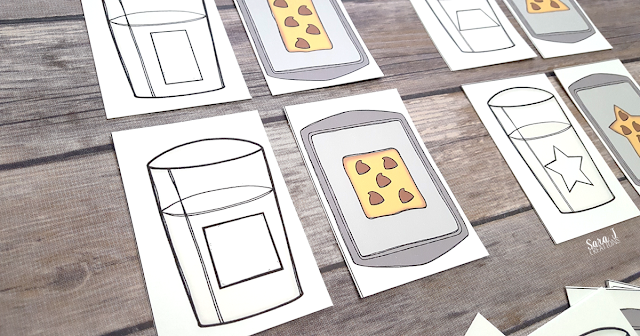 2D Shape Cookies and Milk Freebie | Sara J Creations