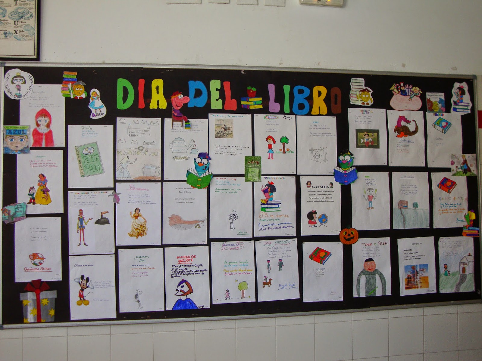 TERCER CICLE DE PRIMARIA GREGORI MAYANS: Mural: Día del libro "pareados ...