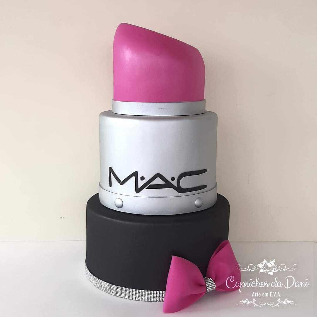 Bolo Fake Batom MAC Dia das Mães com Molde - Moldes e Gráficos| Como ...
