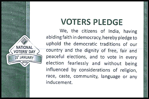 VOTERS DAY PLEDGE – SchoolEdu