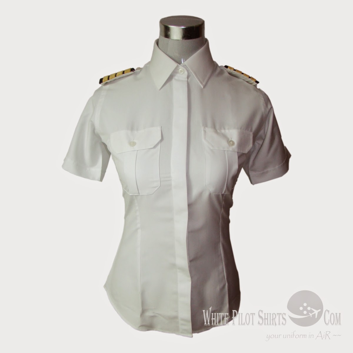 Tailor Made White Pilot Uniform Shirts: Customized to Your Size Tailor ...