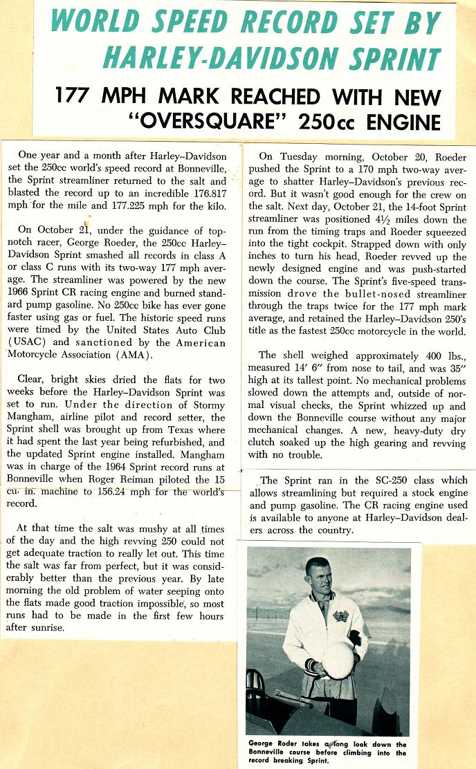 Dave Roper Racing: Sprints at Bonneville addendum