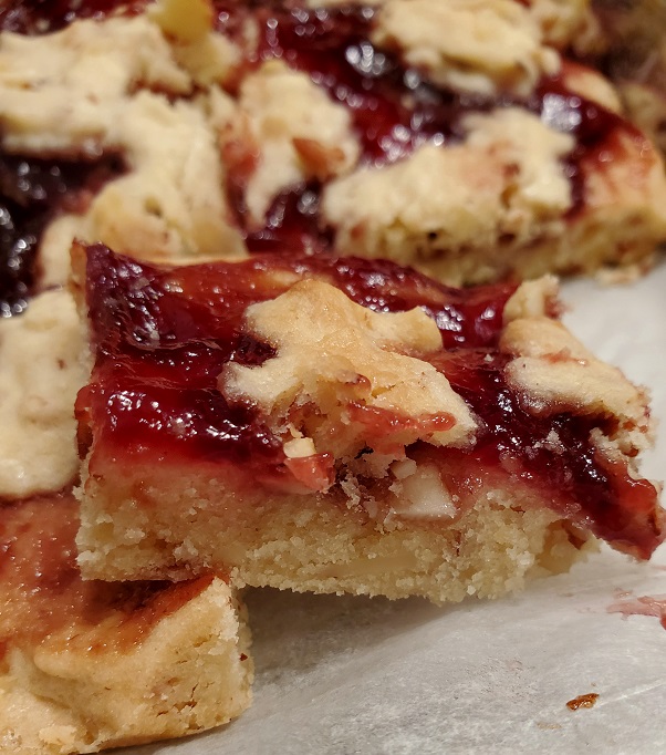 Raspberry Pistachio Linzer Bars | What's Cookin' Italian Style Cuisine