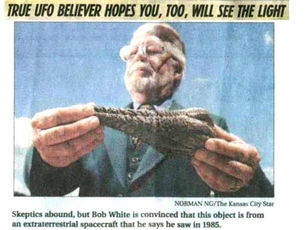 Bob White és az általa talált titokzatos tárgy, ami állítólag egy UFO ...