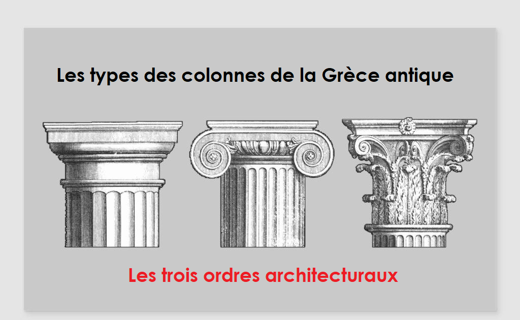 Les types des colonnes de la Grèce antique | Les trois ordres ...