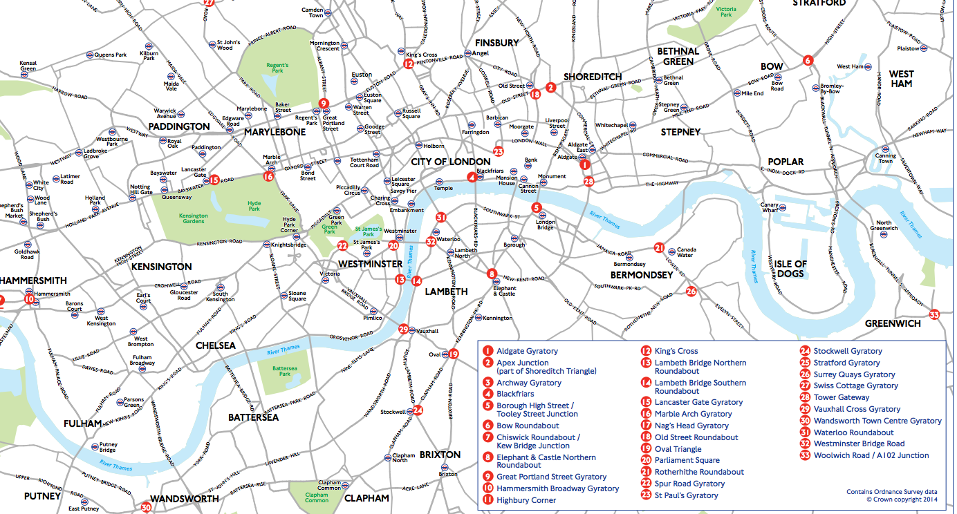 London Inner City Map Pdf