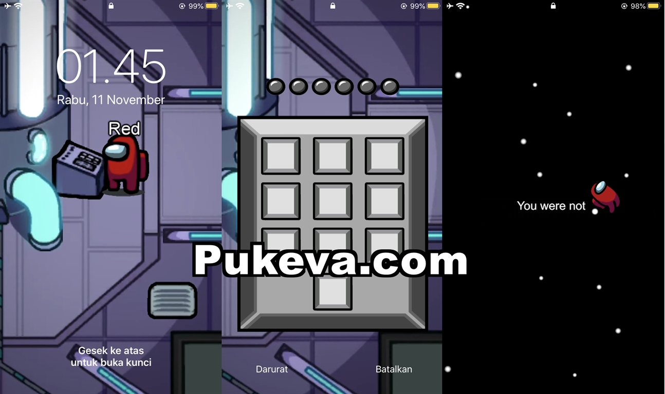 Ubah Tampilan Password LockScreen iPhone menjadi Among Us dengan ...