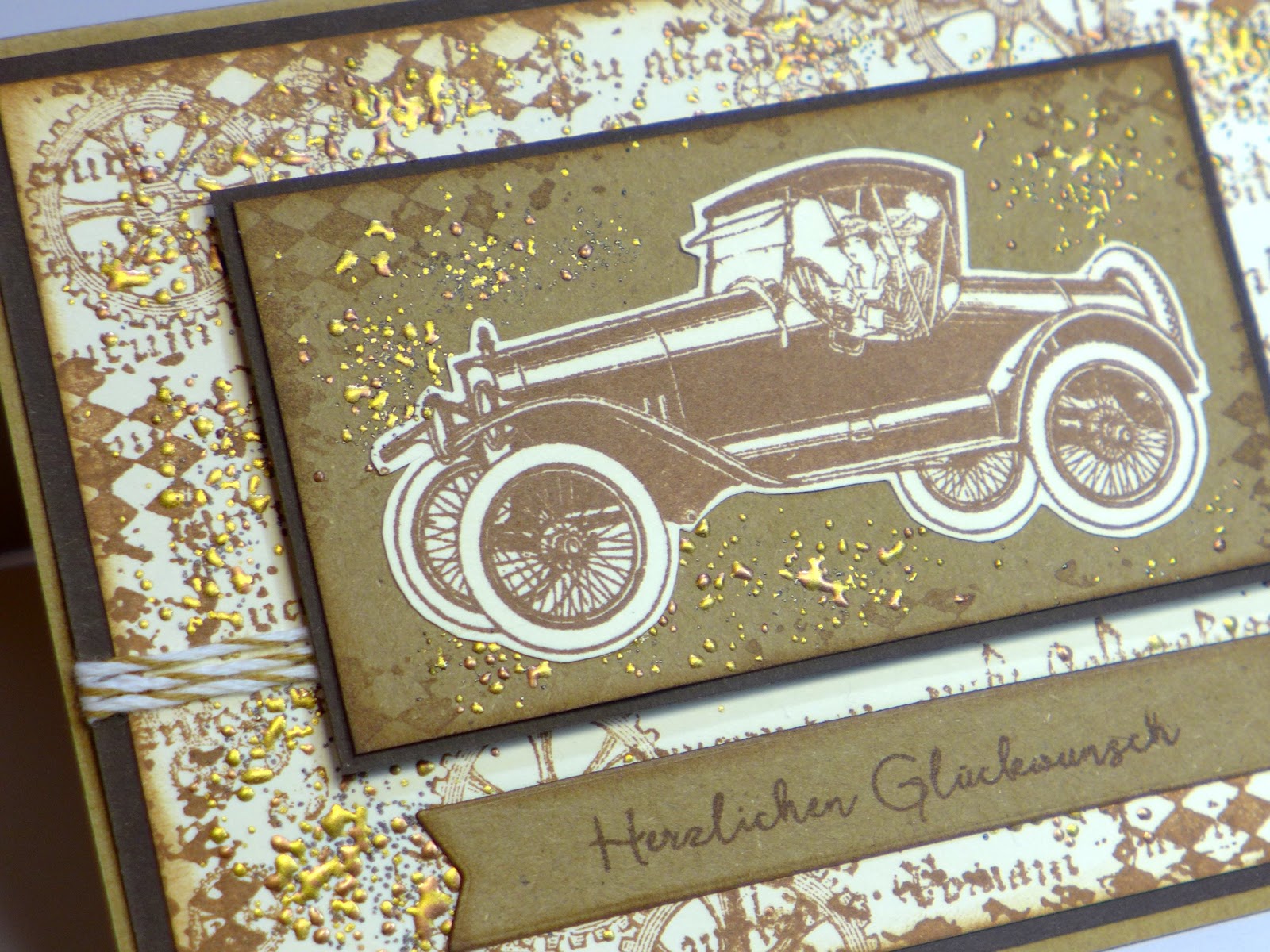 Simones Karten-Ecke: Männer-Auto-Karte / Male Card with Car