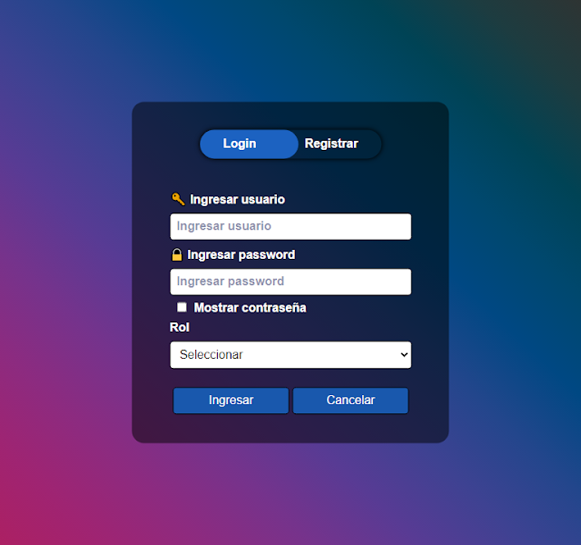 VaidrollTeam: PLANTILLAS Y DISEÑOS DE LOGIN CON ROLES EN HTML Y CSS