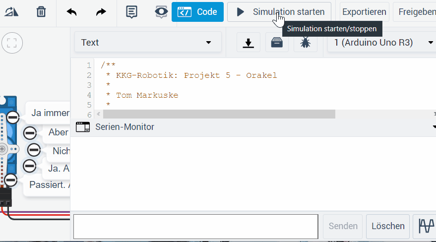 Simulationsprogram - ARDUINO UNO R3