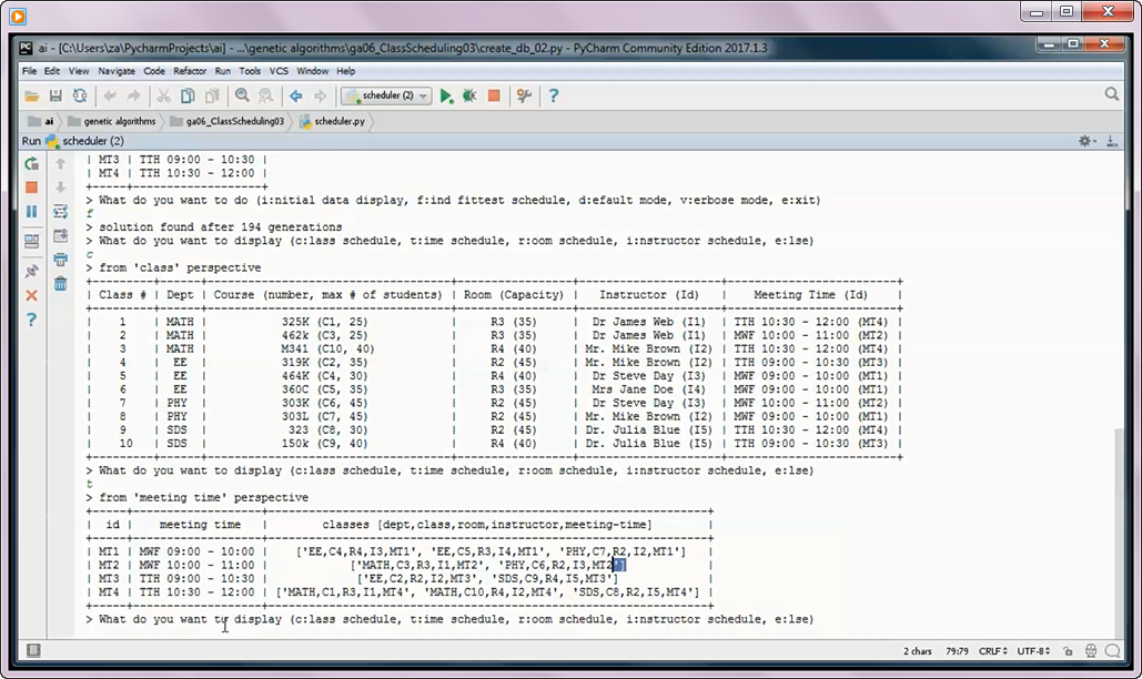 Prototype Project: Class Scheduling Application (03) + Genetic ... Prototype Project: Class Scheduling Application (03) + Genetic ...