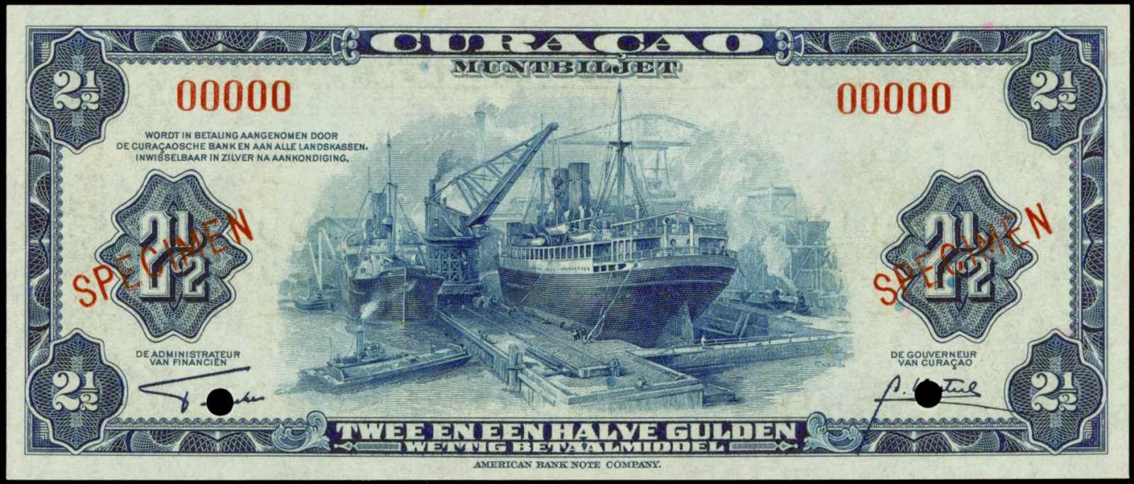Curacao 2 1/2 Gulden 1942|World Banknotes & Coins Pictures | Old Money ...
