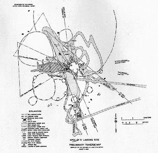 Planetary DatArt: Evolution of Apollo 11 landing site map designs
