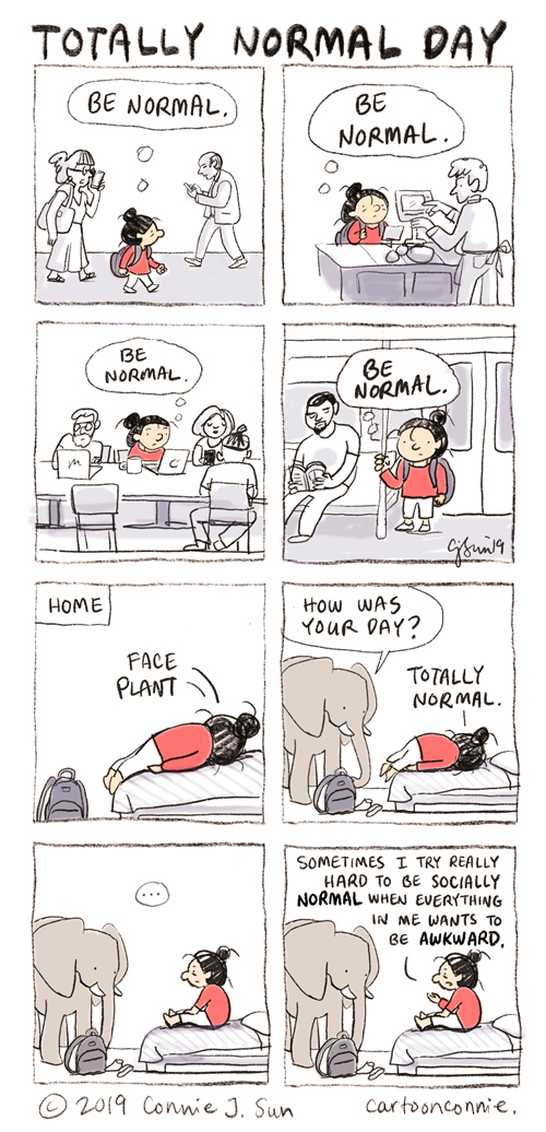 cartoonconnie comics blog: Totally Normal Day