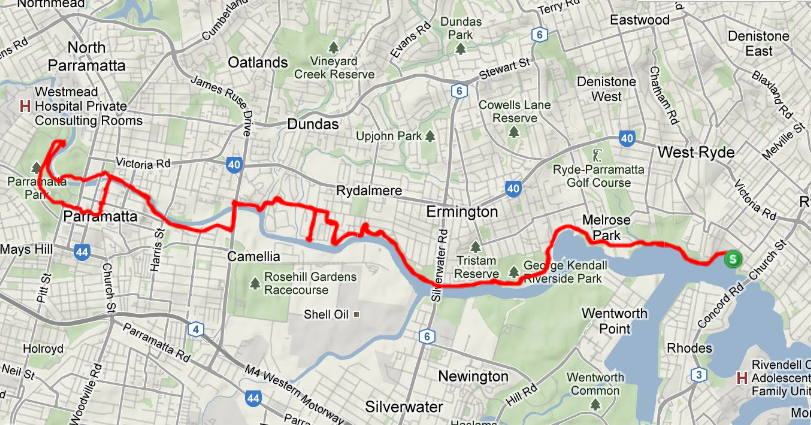 The Travelling Lindfields: Cycling in Sydney: Parramatta River Cycle Path