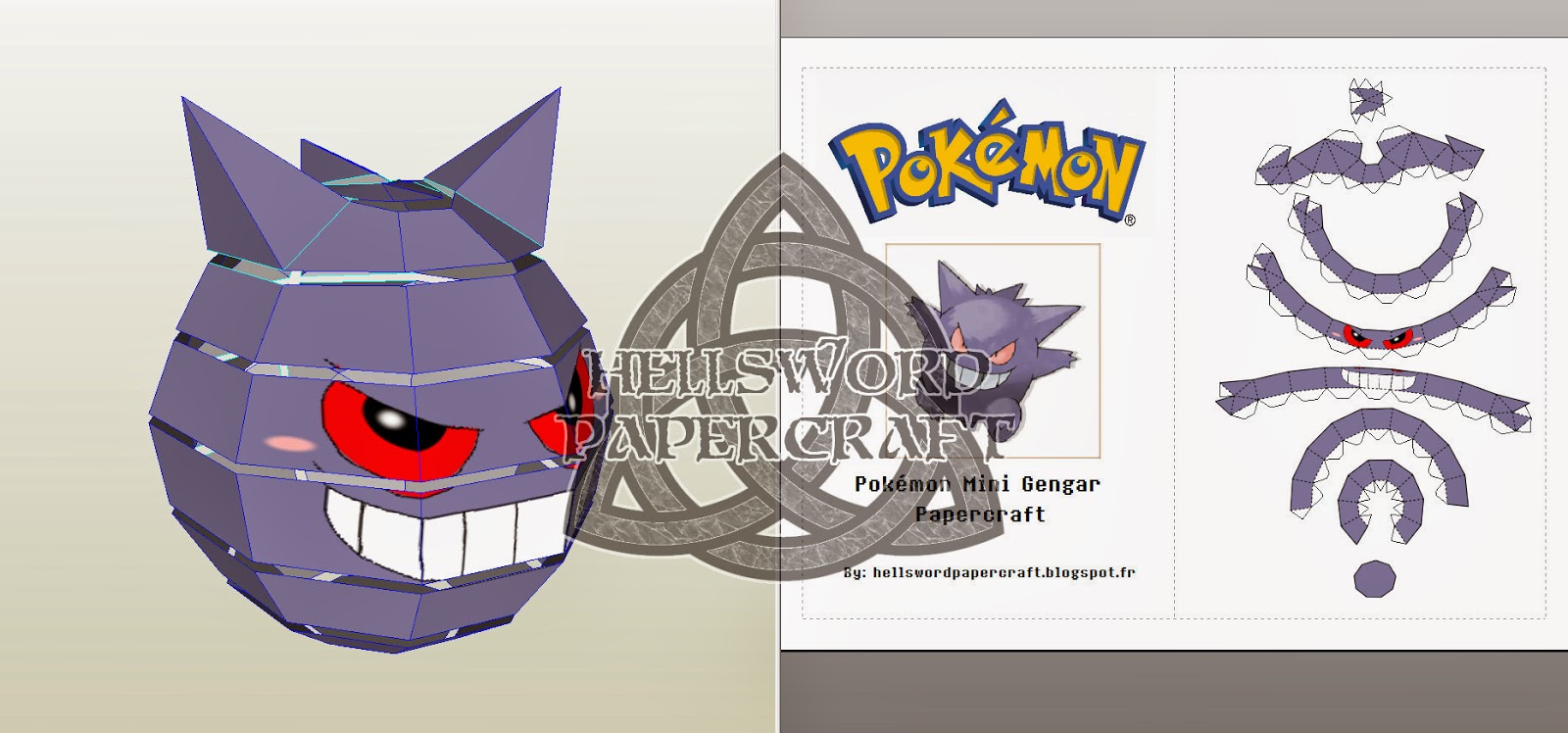 Hellsword Papercraft: Pokémon Mini Magikarp Gengar, Koffing and ...