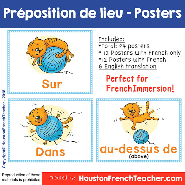 Les prépositions - French prepositions of place - Prépositions de lieu ...