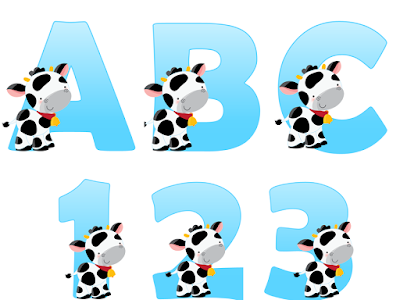 Kits imprimibles gratis : Números de vaca