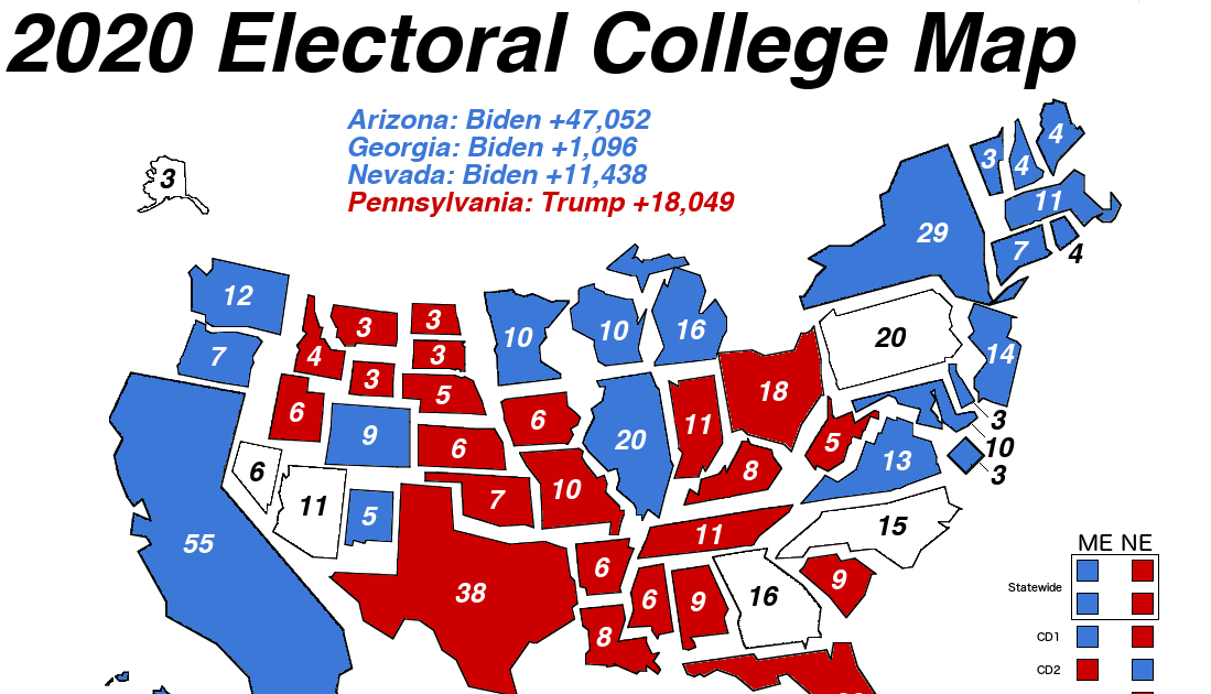 Frontloading HQ: The Electoral College Map (11/6/20) -- Morning Update