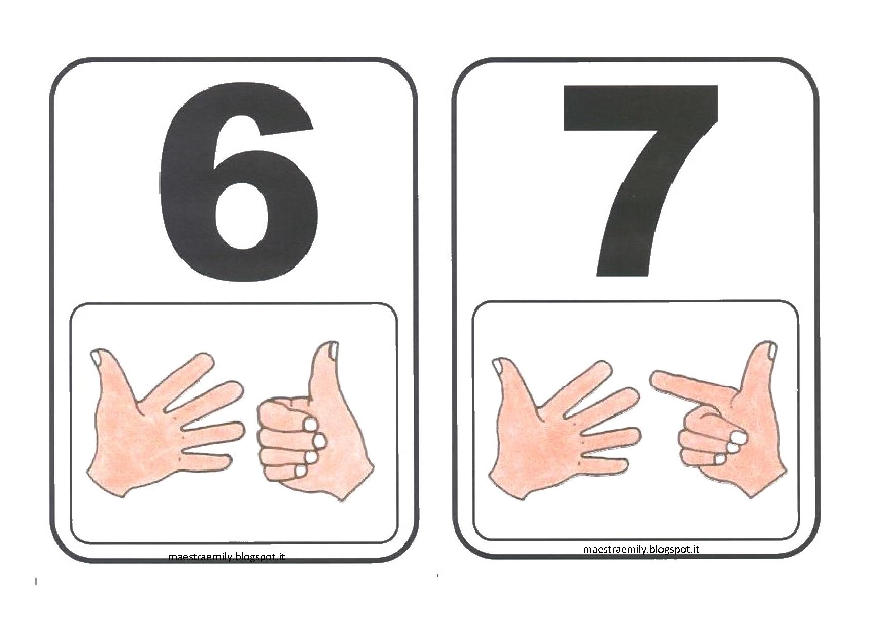 MaestraEmily: IL POSTER DEI NUMERI