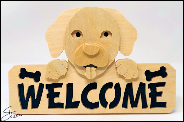 Scrollsaw Workshop: Puppy Welcome Sign Scroll Saw Pattern.