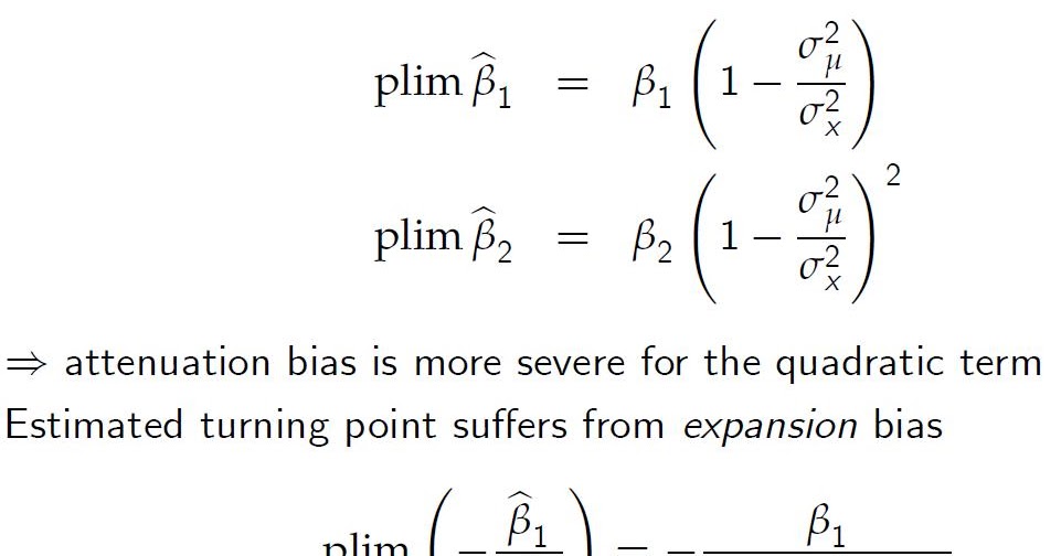 Classical Measurement Error In Quadratic Models
