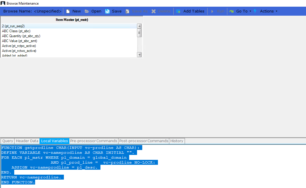 Como crear Funciones en Progress 4gl